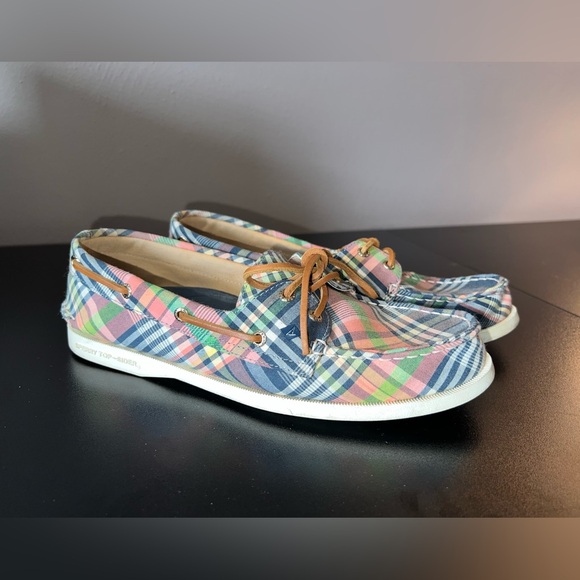 Sperry | Shoes | Sperry Topsider Womens Madras Plaid Boat Shoes | Poshmark
